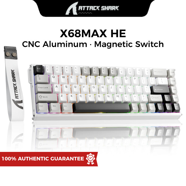 ATTACK SHARK X68MAX CNC Magnetic Switch Mechanical Keyboard Wired 8K ...