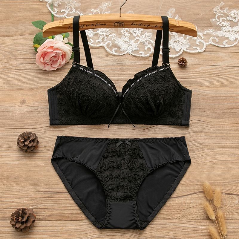Women Sexy Bras Cute Soft Rims Comfortable Lace Push Up Gathered 3/4 ...