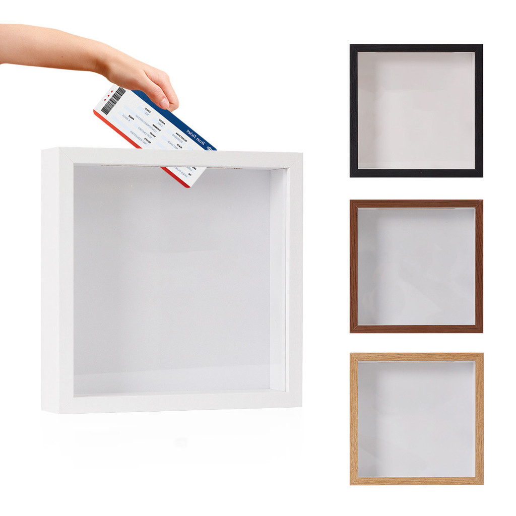 Travel Shadow Box, Wall Mounted Top Loading Ticket Shadow Box, Air ...
