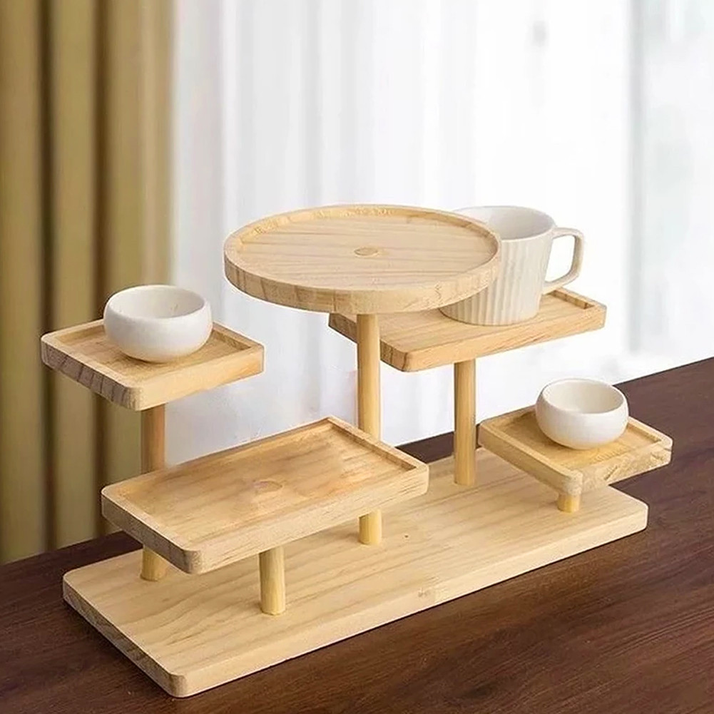 Wooden Decorative Stand Multi-layer Display Rack for Party Wedding ...