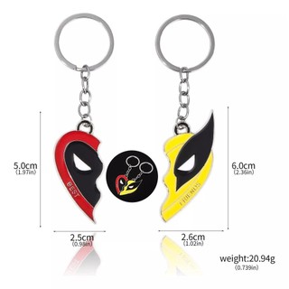 Deadpool X Wolverine Necklace With Friendship Keychain Chain | Shopee ...