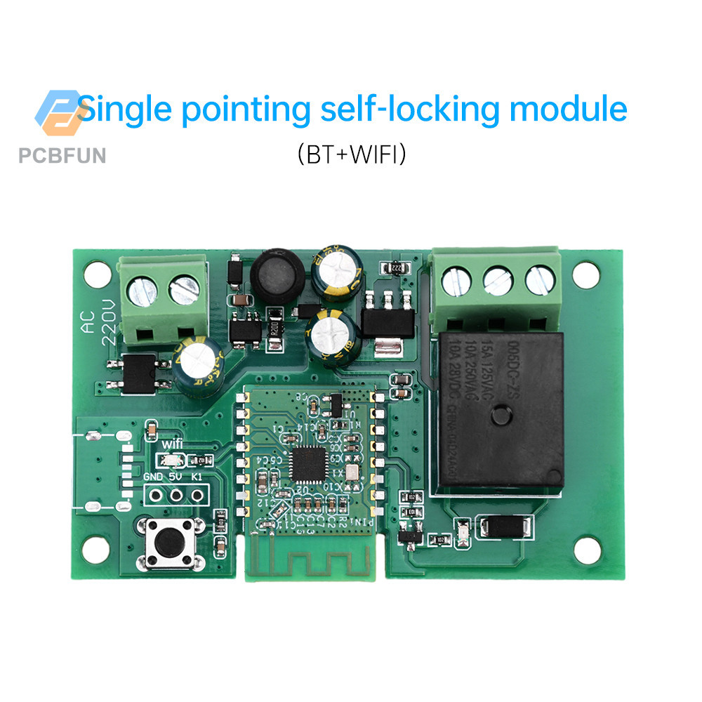 Pcbfun AC220V 1-Way 2-Way 3-Way Bt Wifi Intelligent Switch Relay Module ...