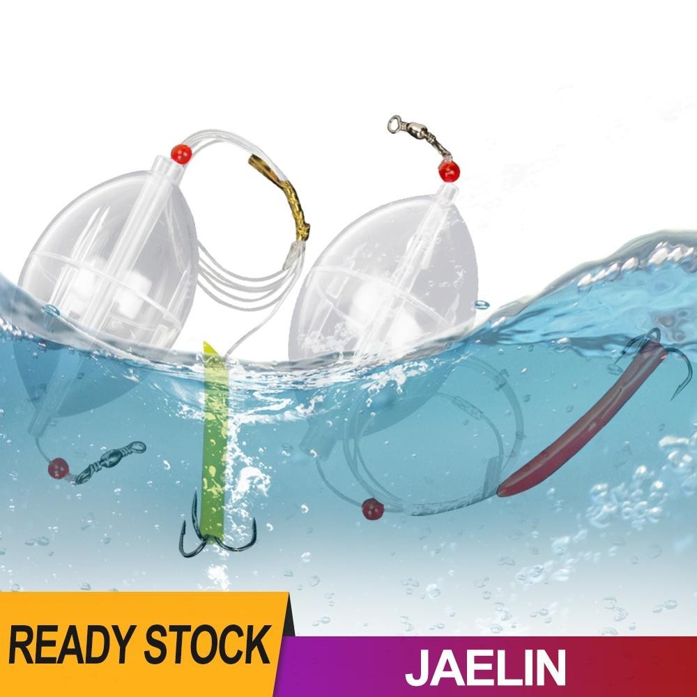 Clear Bubble Rig with Triple Hook Fishing Float Kit Cast Spin Floats ...