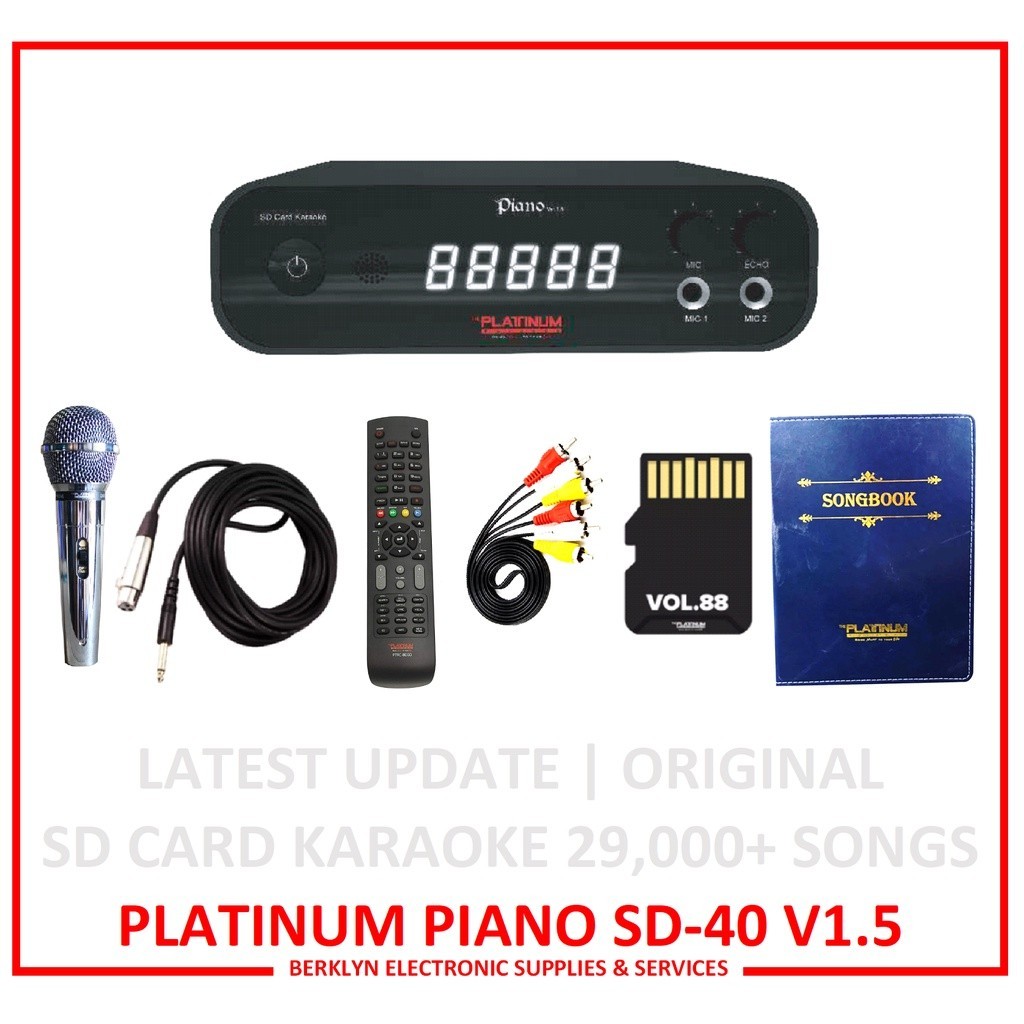 RQ+Platinum Piano SD-40 V1.5 Karaoke Player | HDMI | 32GB SD Card ...