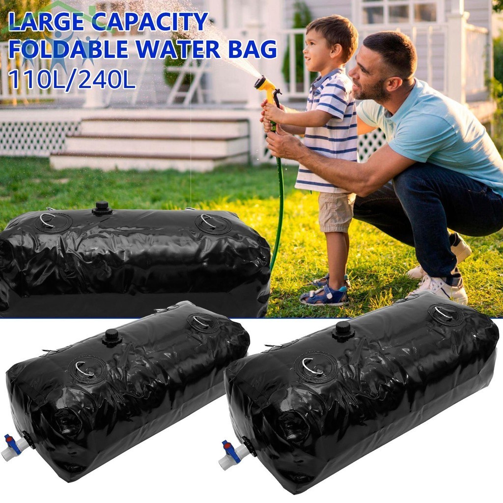 110L/240L Water Tank with 3/4 Spigot and Overflow Kit Portable Water ...