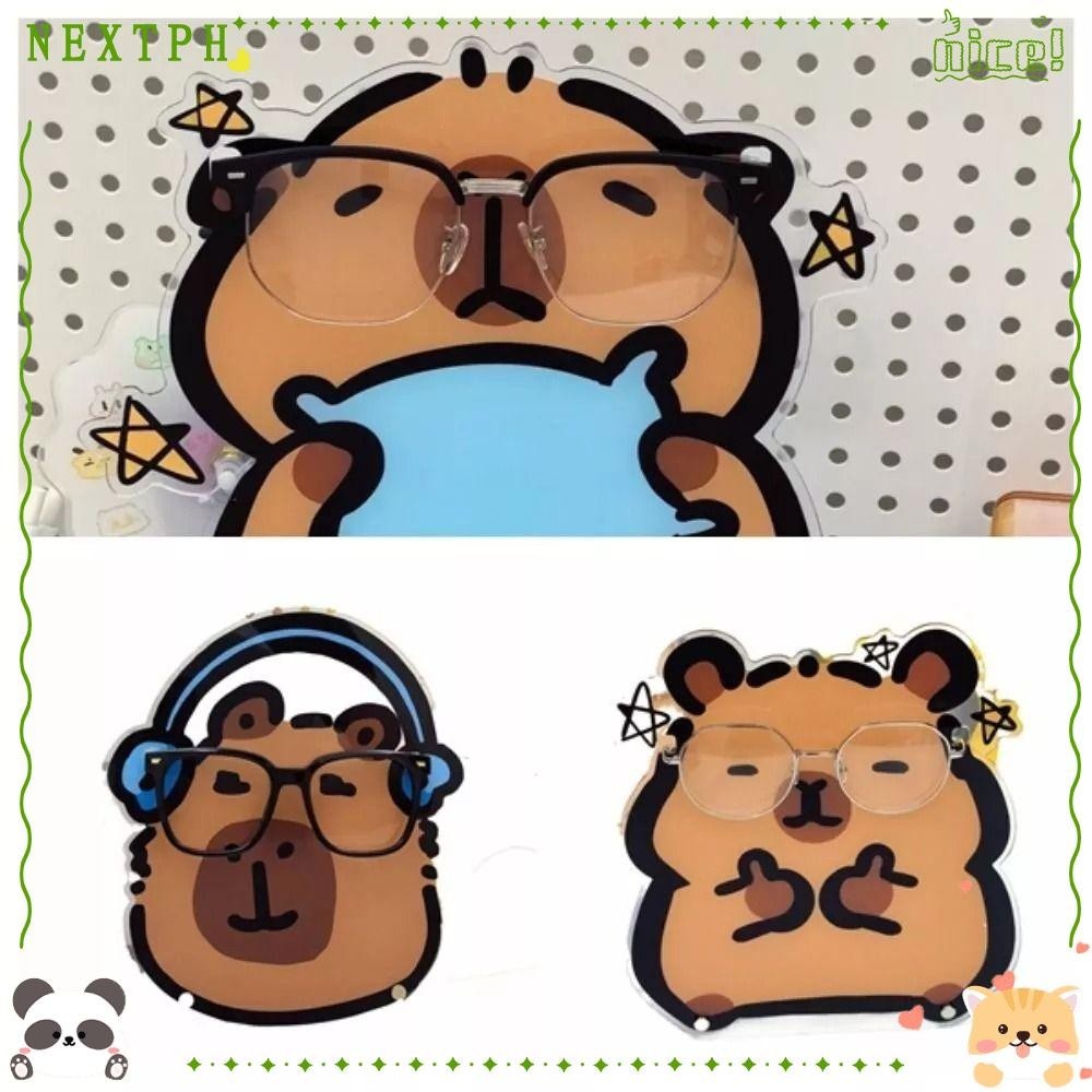 NEXTPH Capybara Desktop Decor, Acrylic Cute Card Display Stand, Kids ...