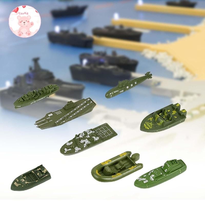 [Whbadguy] 8x Naval Ship Play Set Simulation Boat Educational Toy ...