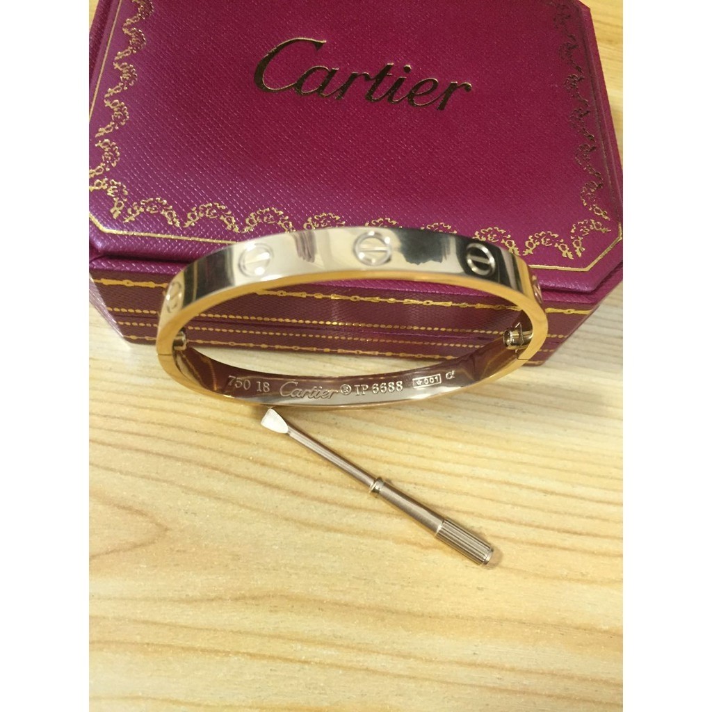 100% original Cartier bracelet in 18-karat gold 18k gold | Shopee ...
