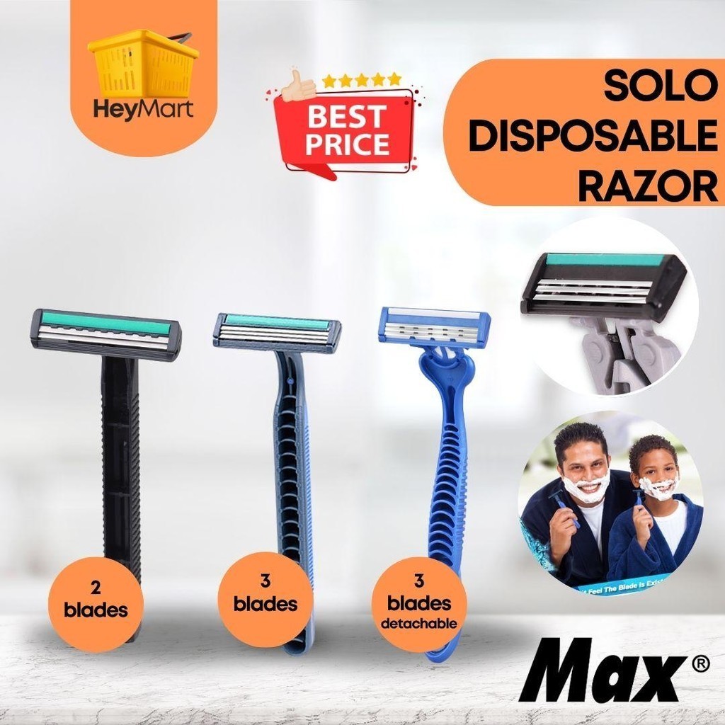 Max Disposable Razor for Men with 2-Layer & 3-Layer Shaving System and ...