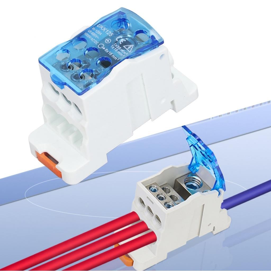 Ooidshop Terminal Junction Box Block Wire 1000V AC DC 6x16mm² Output ...