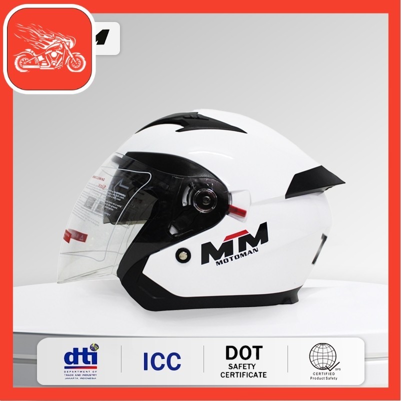 MTM MOTOMAN Half Face helmet Motorcycle dual visor Anti glare UV rays Helmets motor motors ...
