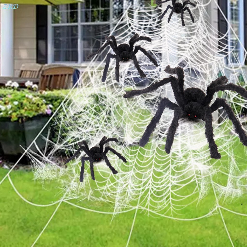 Hairy Spider Prop Halloween Decor Fake Large Spider Hairy Props with ...