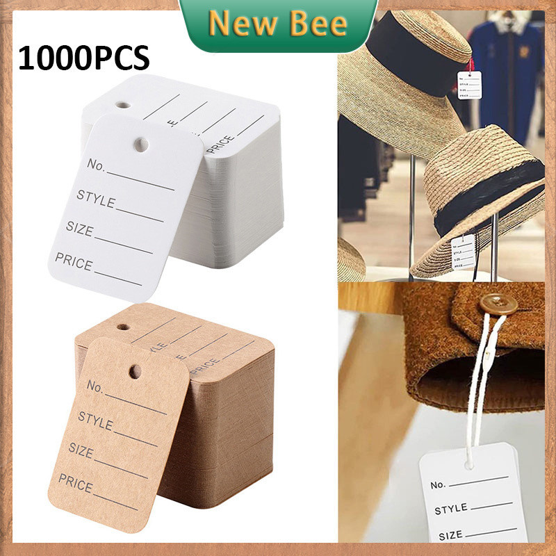 1000Pcs 35*50mm Clothing Price Tags Hang Tag String Clothing Label ...