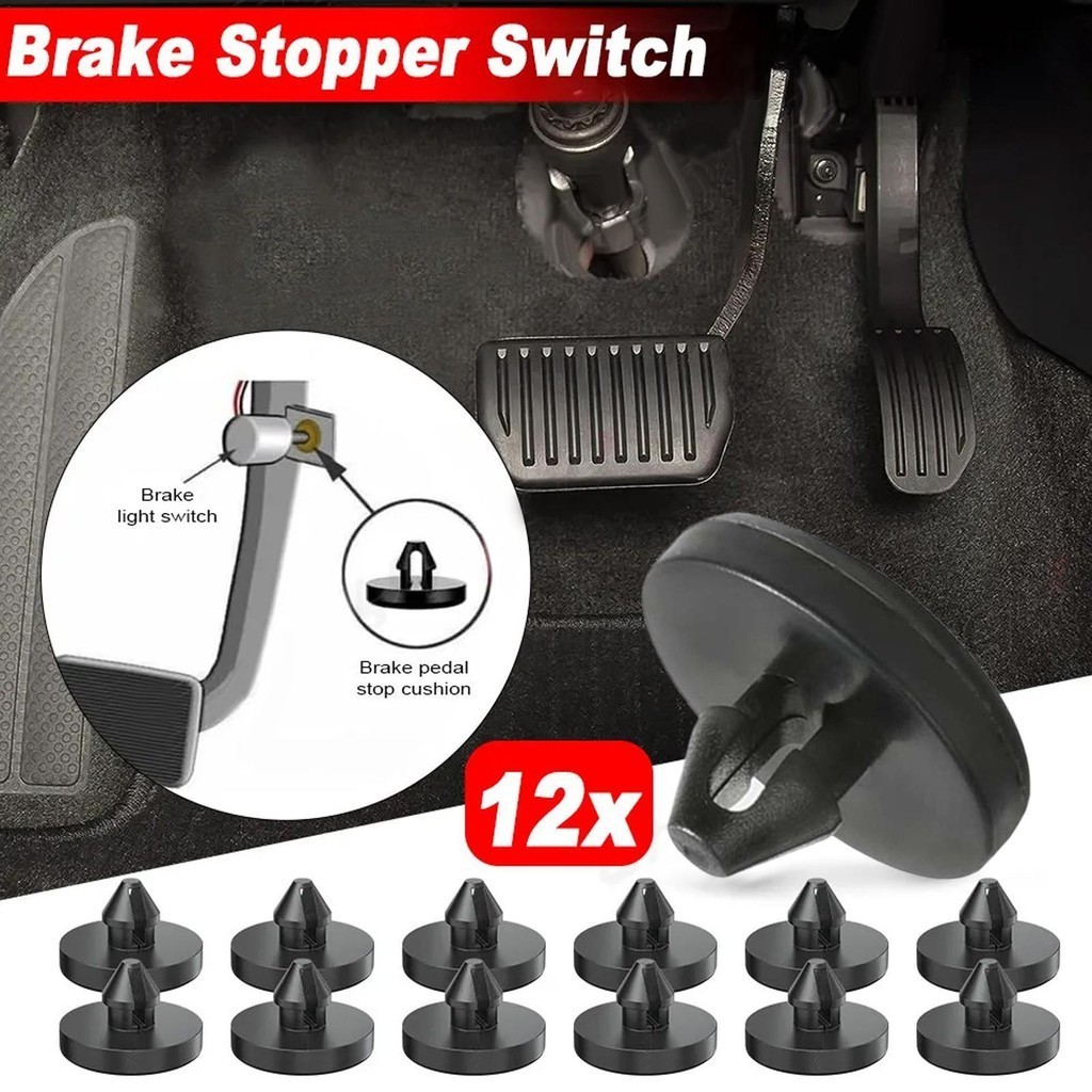 12Pcs Brake Switch Stopper Brake Pedal Stop Pad Brake Light Switch ...