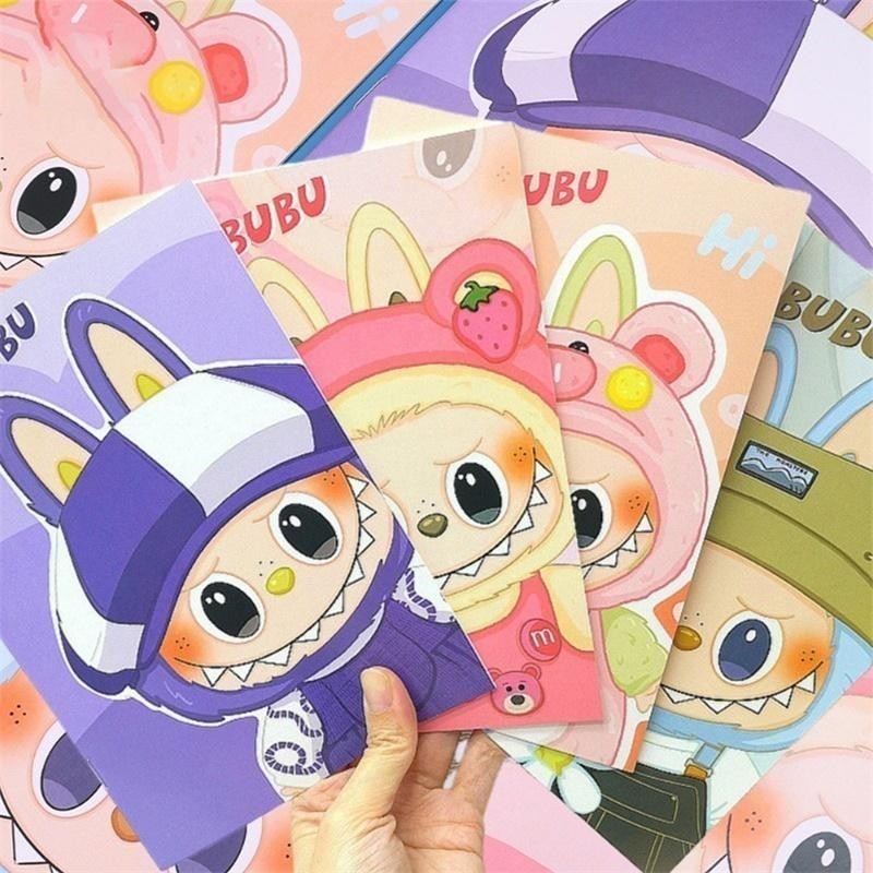 20pcs labubu notebook cute cartoon loose-leaf coil stationery gift book ...