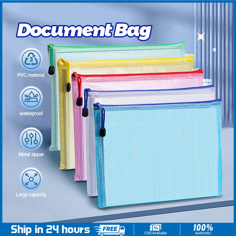 A4 File Case File Bag Transparent Clear Plastic Envelope File Folder ...