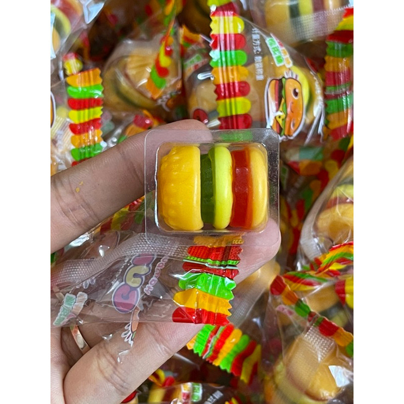 Hamburger Gummy Candy, Fruit Flavored Chip Gummy Candy 1kg Pack ...