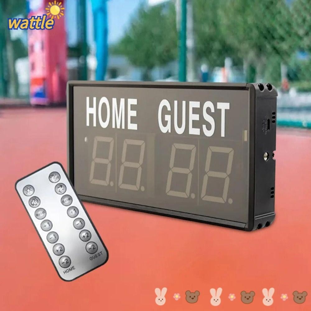 WATTLE Digital Scoreboard, LED Score Record Electronic Scoreboard ...