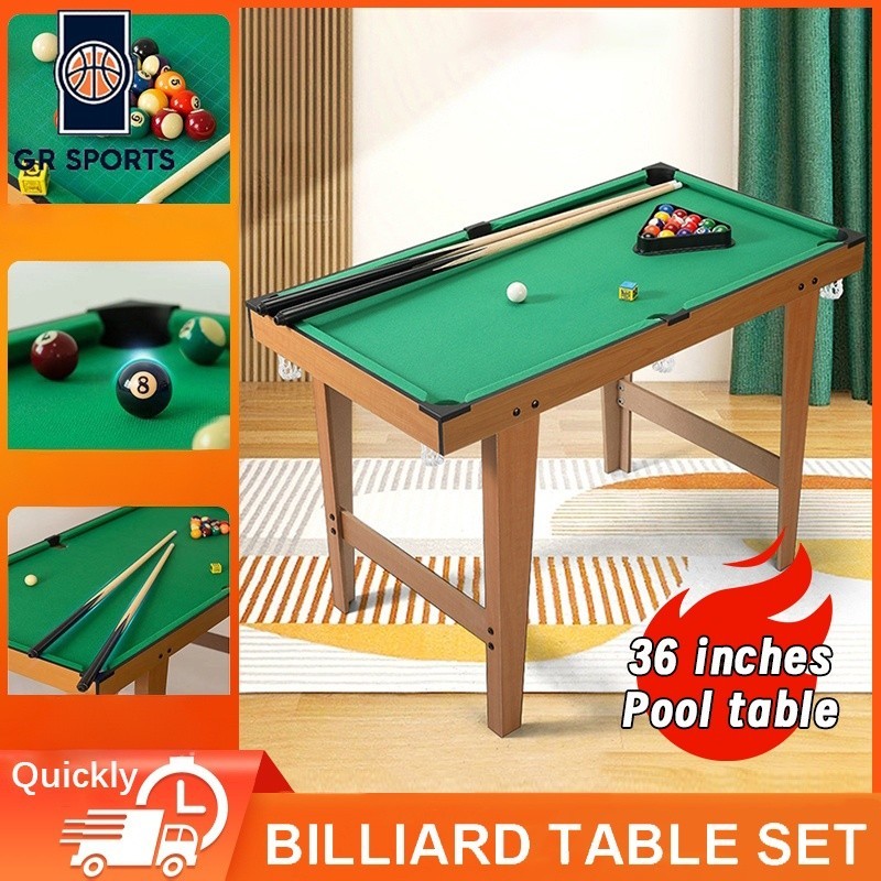 Mini billiard Table for Kids wooden with tall feet pool table set ...