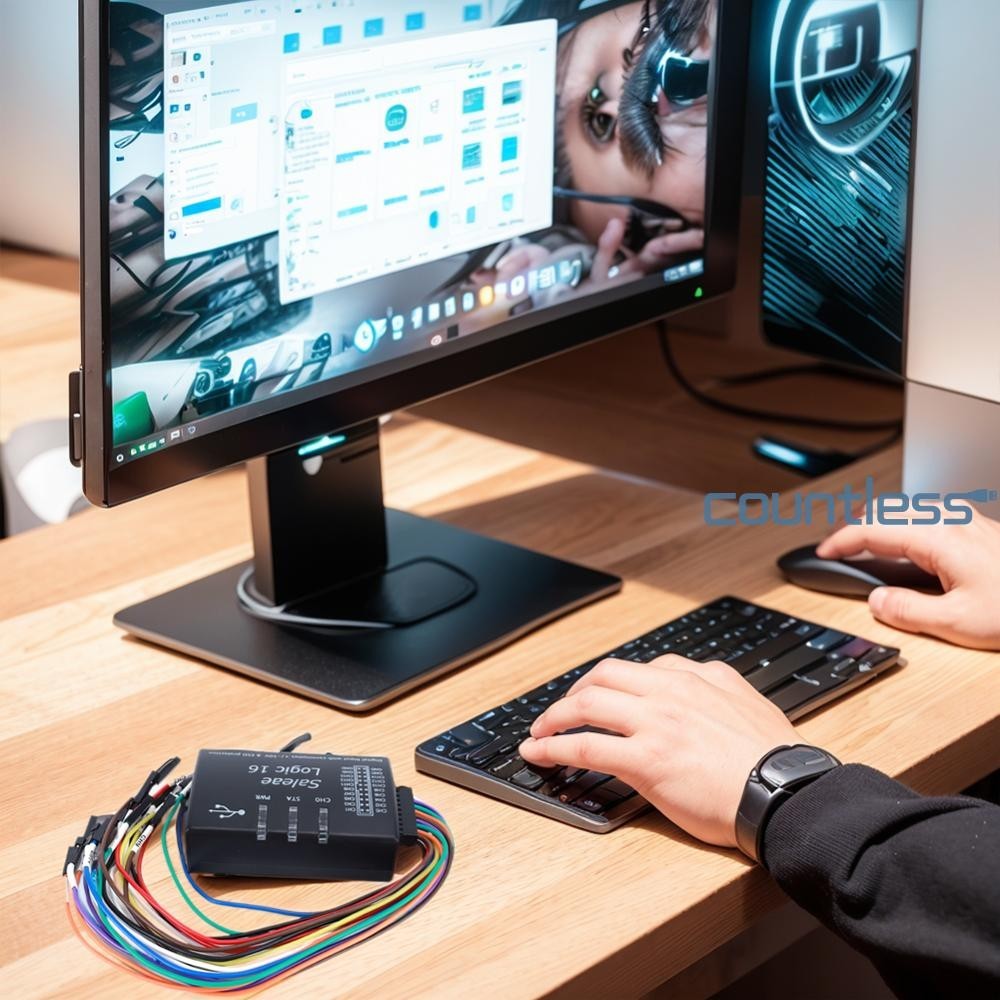 Pocket USB Logic Analyzer 16 Channel Logic Analyzer Multi-System ...