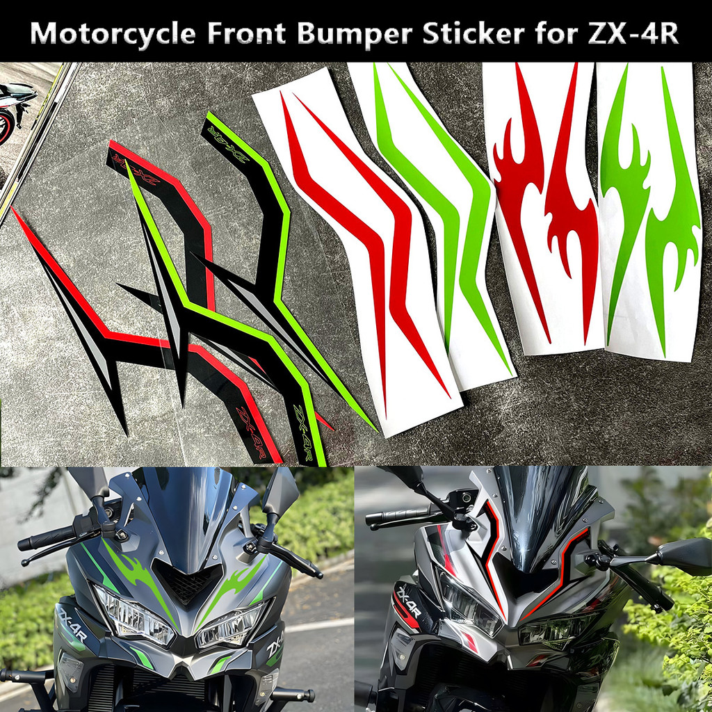 Motorcycle Fairing Head Sticker Reflective Front Bumper Waterproof ...
