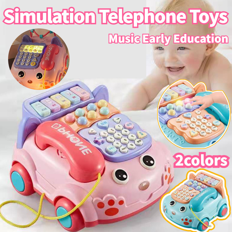 Children's Toy Simulation Telephone Kids Early Education Music Learning ...