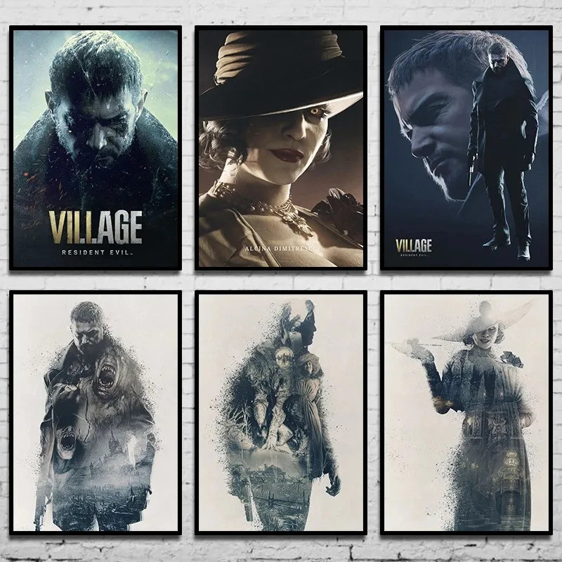 Resident Evil Village Game Poster Lady Alcina Dimitrescu Horror Art ...