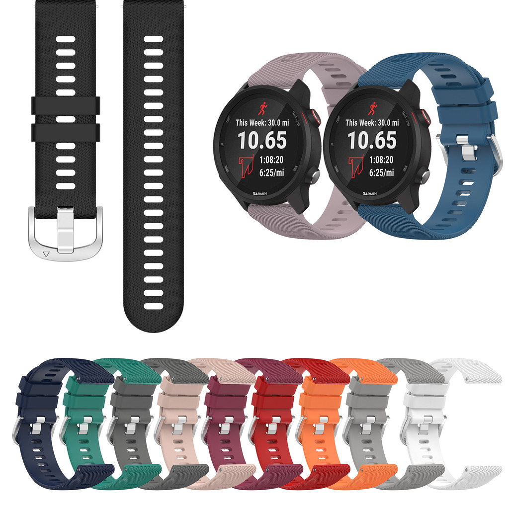 18mm 20mm 22mm Silicone Strap For Garmin Forerunner 265 255 245 255S ...