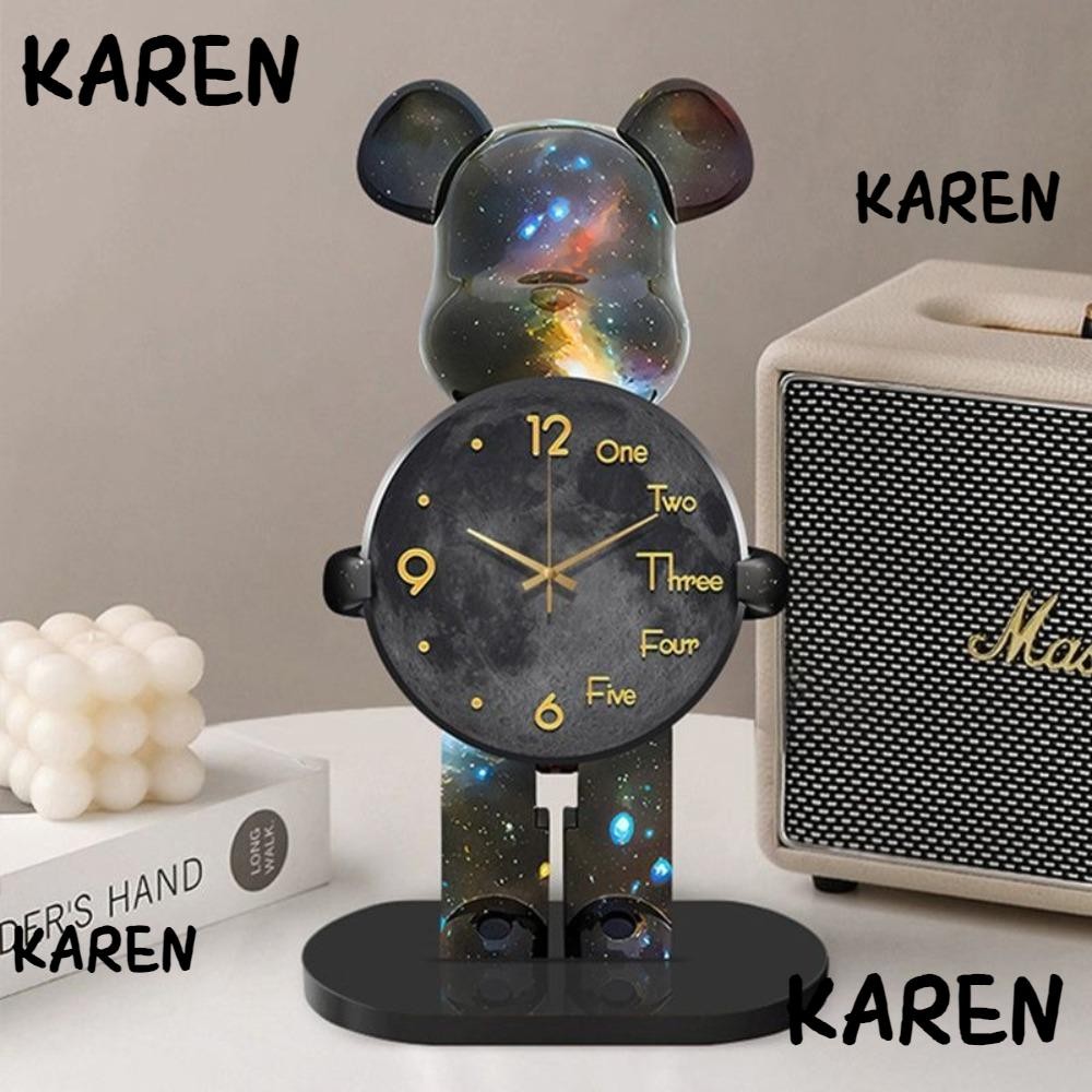 KAREN Internet Celebrity Clock, Unique Cute Violent Bear Table Clock ...