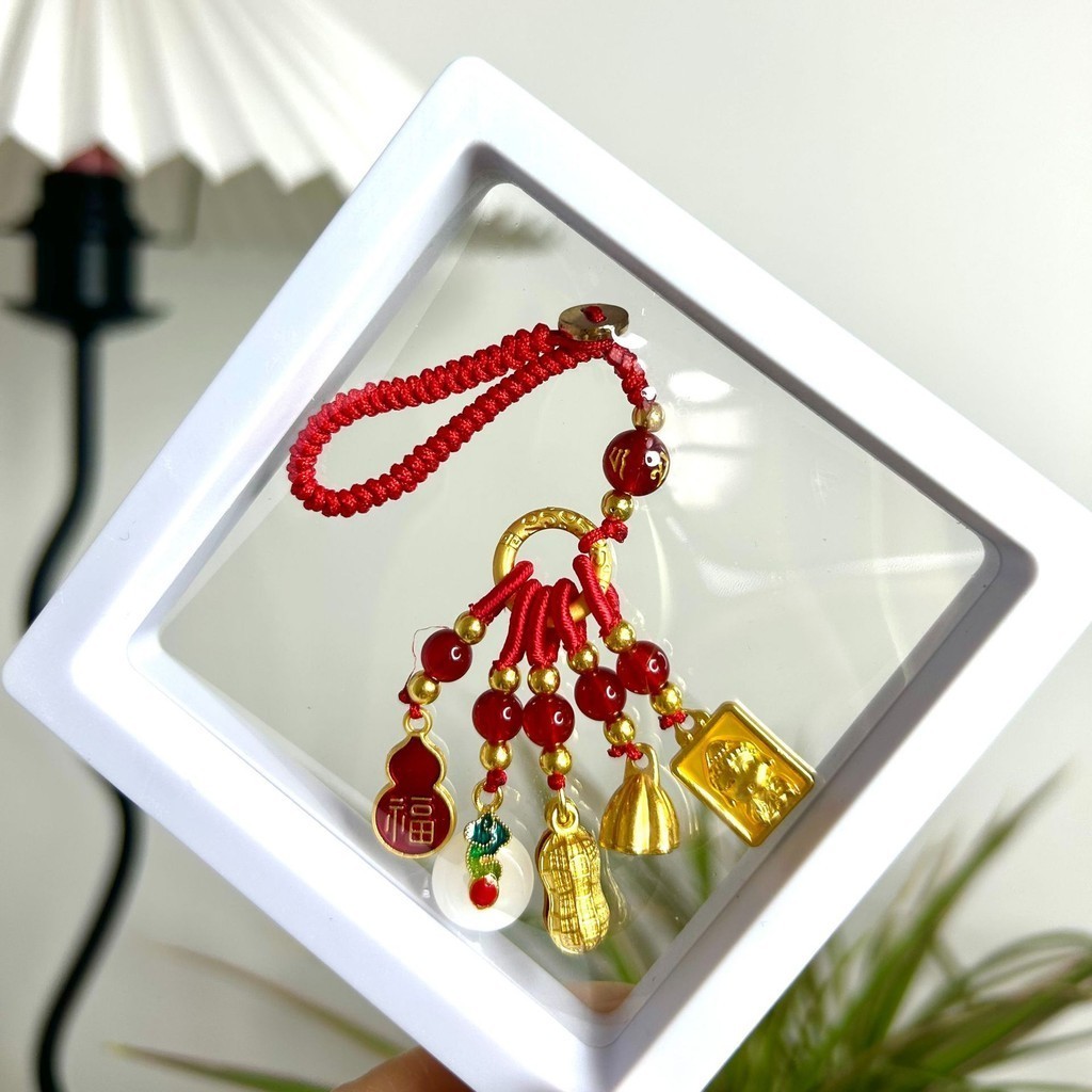 Wealth Cloisonne Retro Good Luck Keychain Gold Swallowing Beast Sand ...