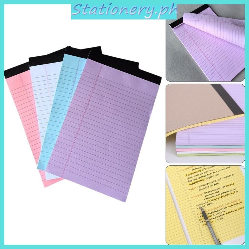 Stat 4 Pieces 50 Sheets Legal Pad Narrow Ruled Note Pad Small Writing ...