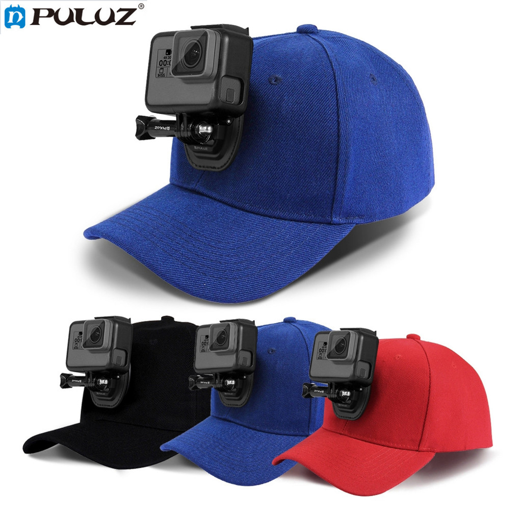 PULUZ Baseball Hat with J-Hook Buckle Mount & Screw for GoPro, DJI OSMO ...