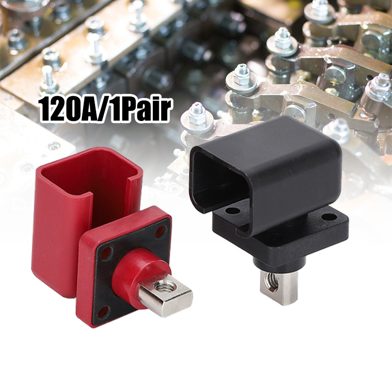 1pair Terminal Post 120a Black Red Conductive Copper Battery Terminal ...