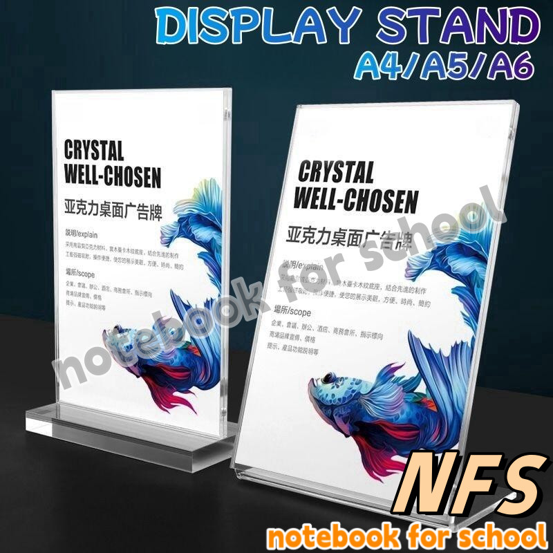 NFS Acrylic Poster Menu Holder Clear Frame Restaurant Desktop Display ...