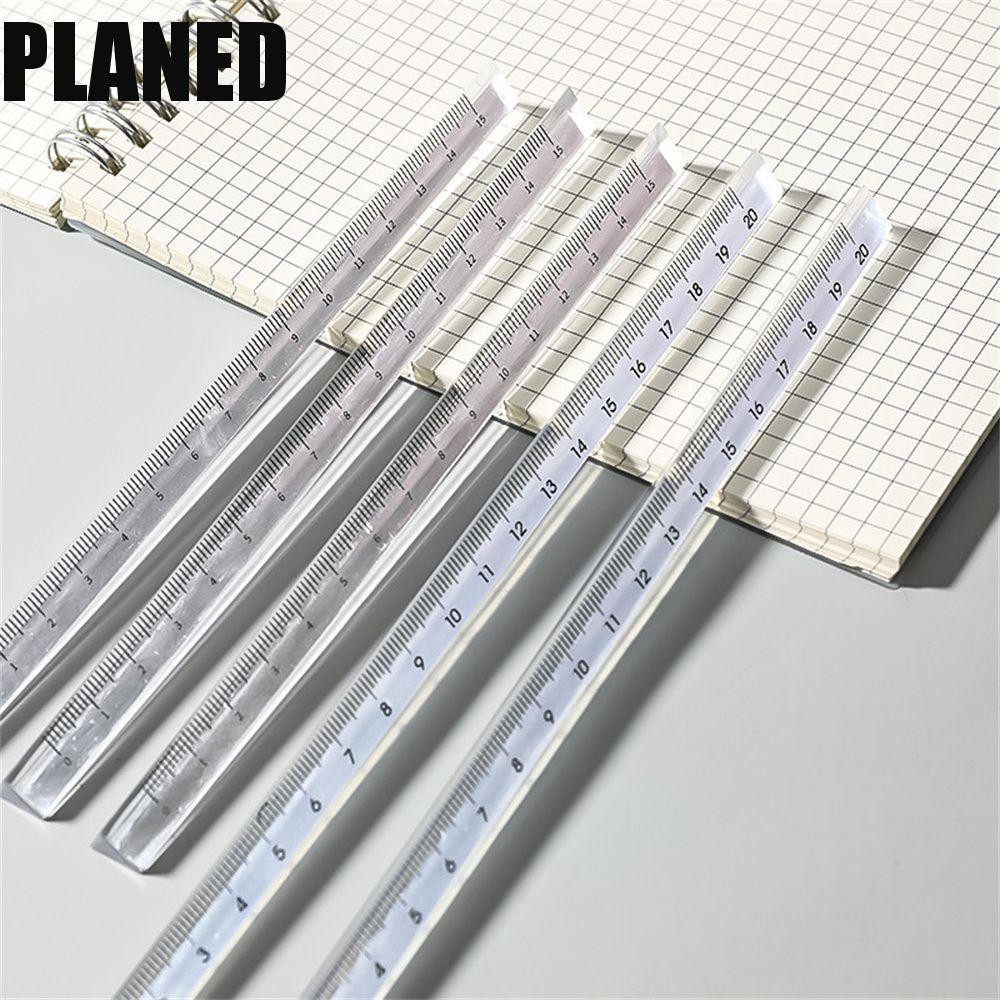 PLANED Transparent Straight Ruler 15/20cm Scale on Both Sides Acrylic ...