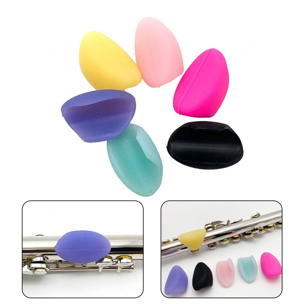 Flute Finger Rest Pink Rose Red Silicone Yellow Black Finger Sleeve ...