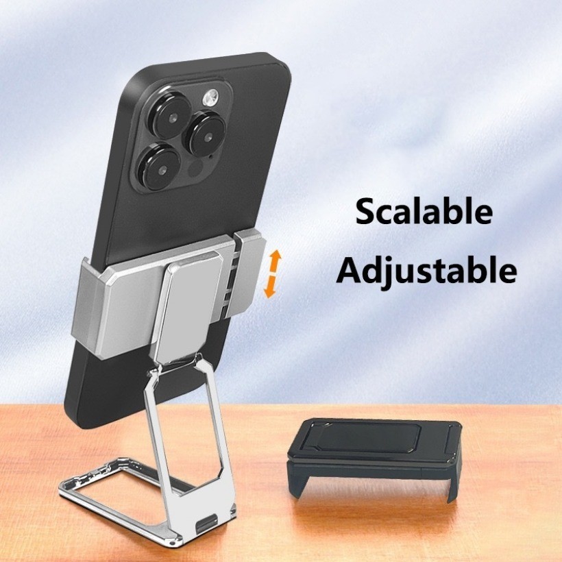 Back Clamp Phone Stand 360°Rotating Holder stand Folding Metal ...