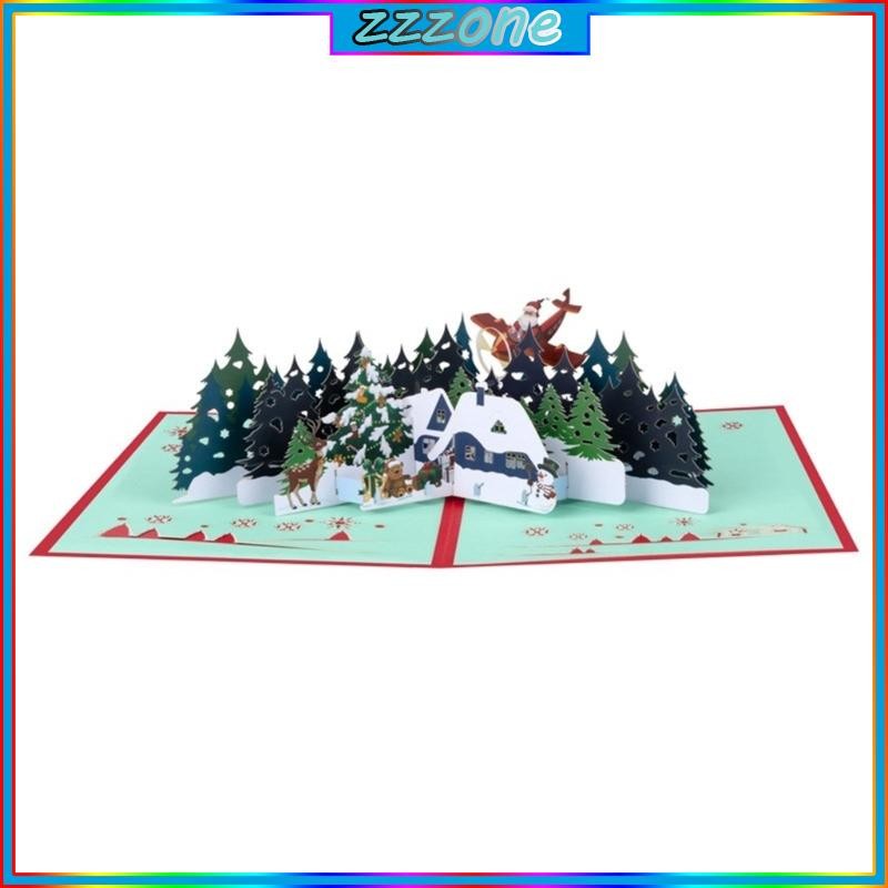 zzz 3D Christmas Theme Popup Greeting Card Handmade Gifts Postcard with ...