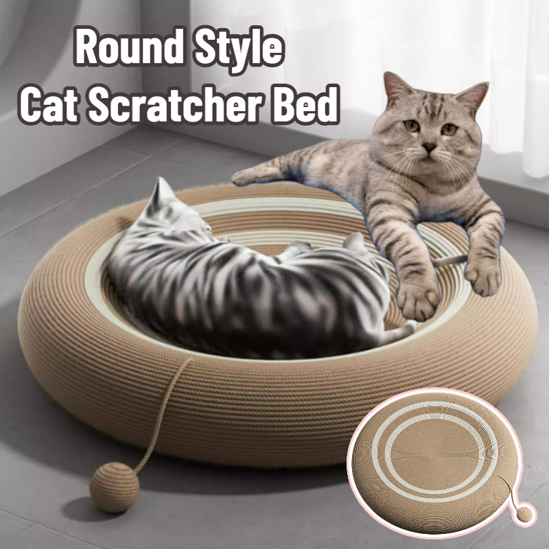 Cat Scratcher Bed Natural Sisal Cat Scratcher Round Style Simple Design ...