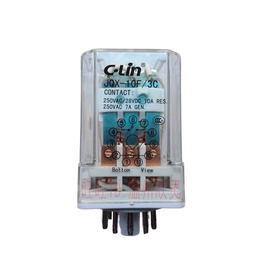 Xinling HHC70A-3Z JQX-10-3C Intermediate Relay Round 11 Pin AC220V Electromagnetic Relay ...
