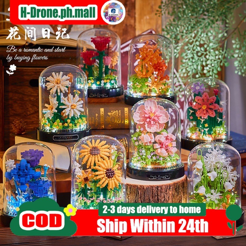 Eternal Mini Flower Building Blocks Bouquet Assembling Room Decor ...