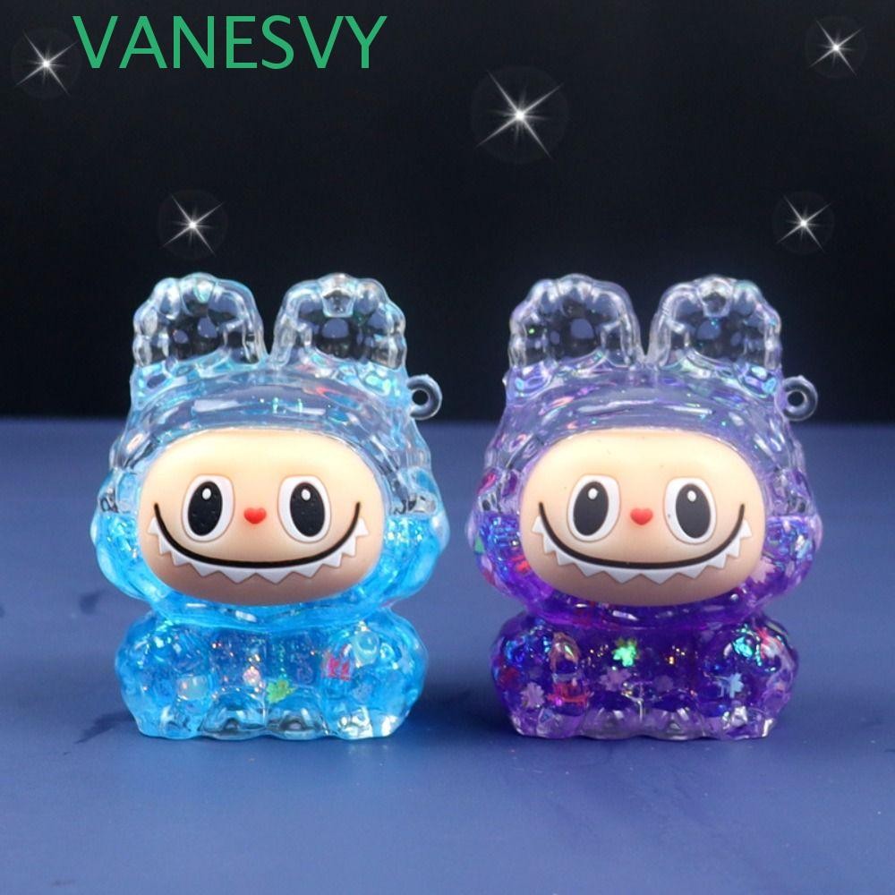 VANESVY Candy Color Labubu Dolls, Noctilucent Luminous Cartoon Acrylic ...