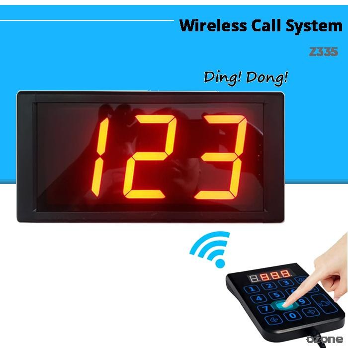 Queue Wireless Calling System Number 3 Digit Display Restaurant Table ...