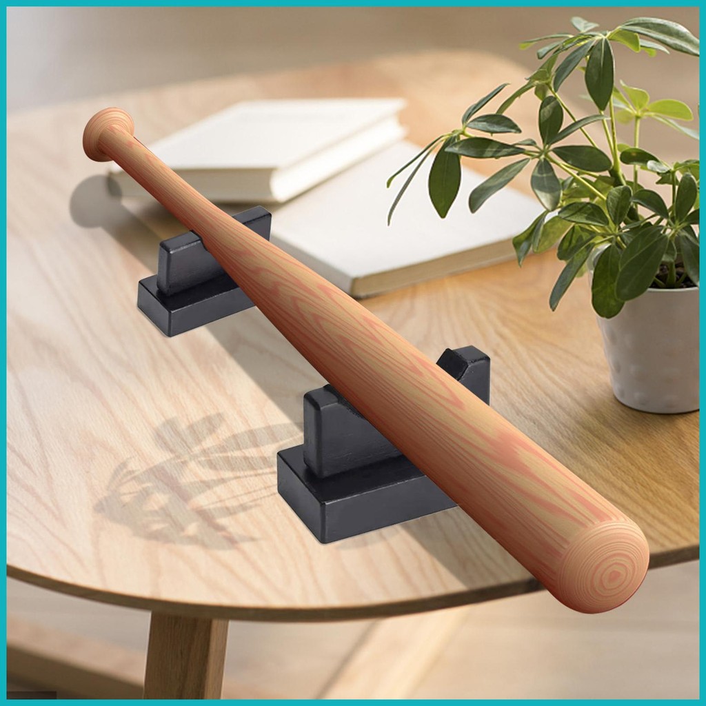 Baseball Bat Storage 1 Pair Stable Wood Baseball Bat Holder Display ...