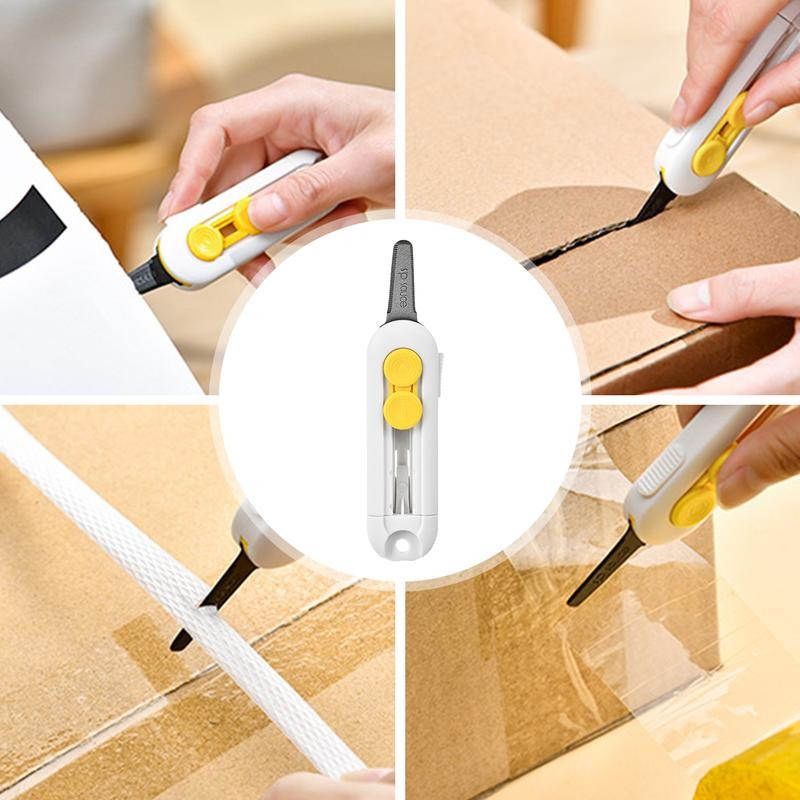 Mini Magnetic Box Cutter Retractable Box Cutter Safety Lock for Opening ...