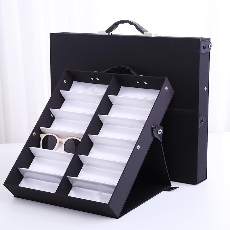 18Grid Portable Glasses Display Case Sunglass Display Frame Storage Box ...