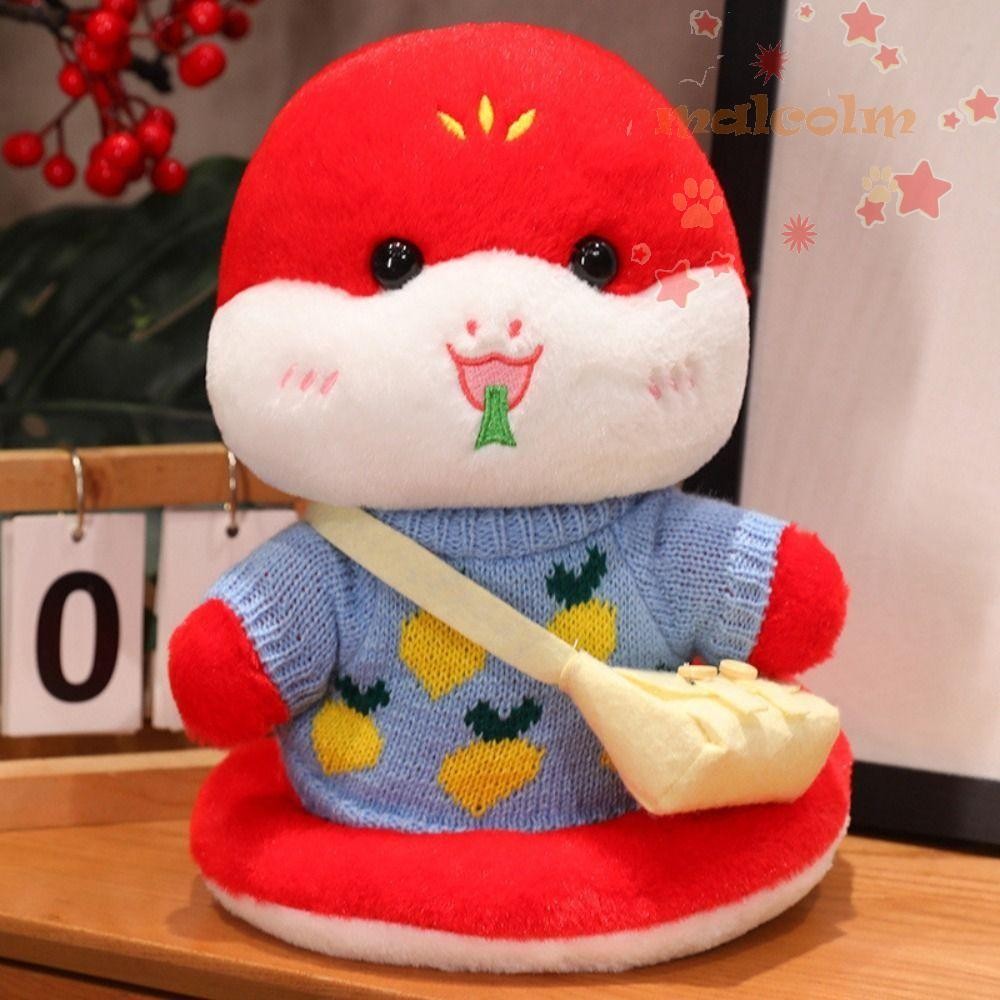 MALCOLM Snake Year Plush Toy, Stuffed Animal PP Cotton Snake Year ...