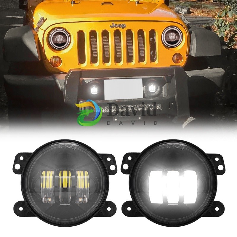 Auto Parts 4'' Car Led Fog Lamps For Jeep Wrangler 30 Watt 4 Inch Round ...