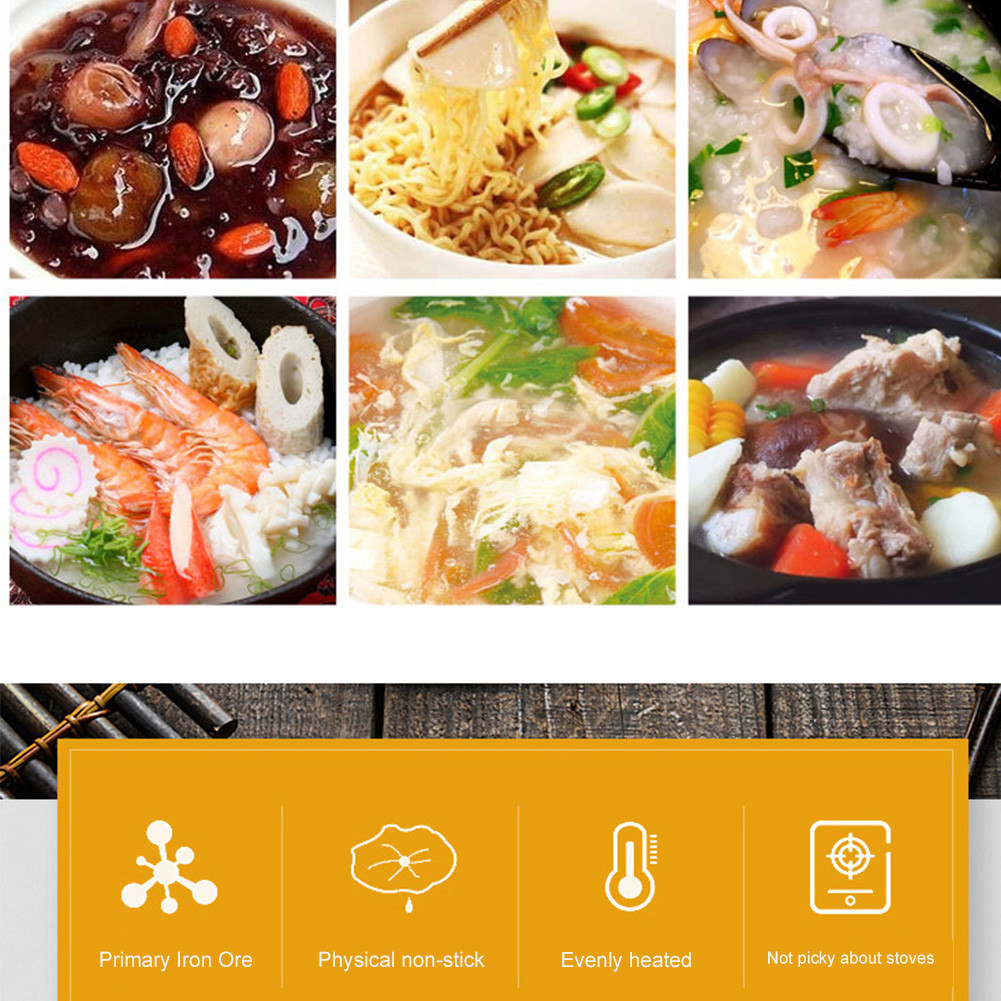 Cast Iron Milk Pan with Pour Spout Non-Stick Hot Oil Pan Butter Melting ...