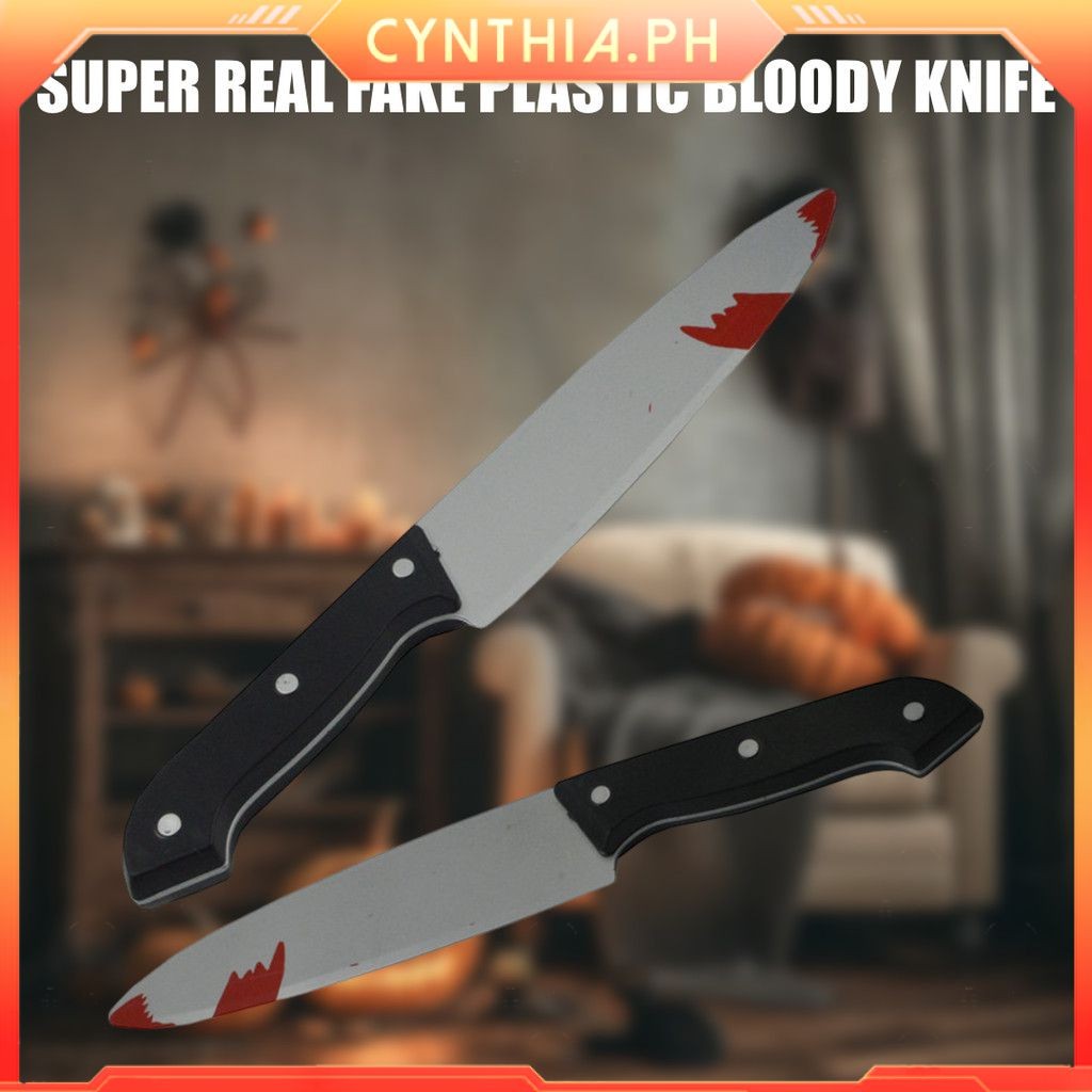 Blood Plastic Knife Halloween Masquerade Game Performance Supplies ...